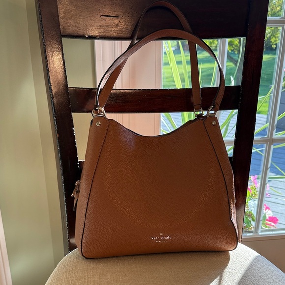 kate spade | Bags | Kate Spade Tan Leather Shoulder Bag | Poshmark